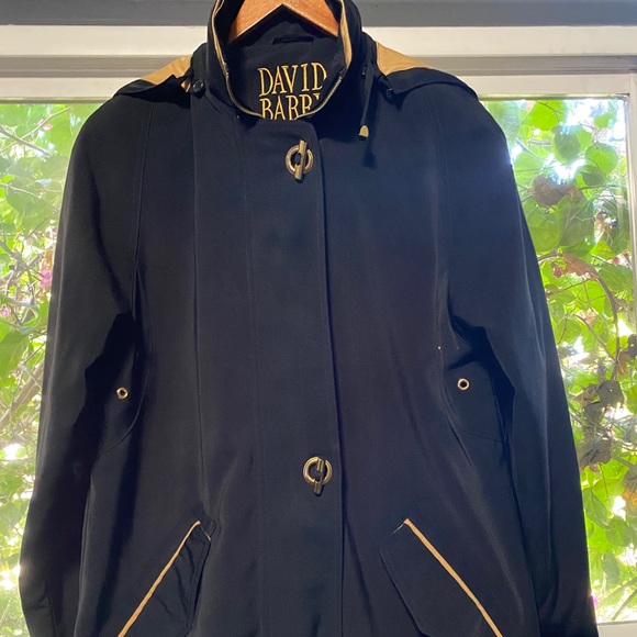 Jackets & Coats | David Barry Black And Gold Parka Jacket Coat | Poshmark